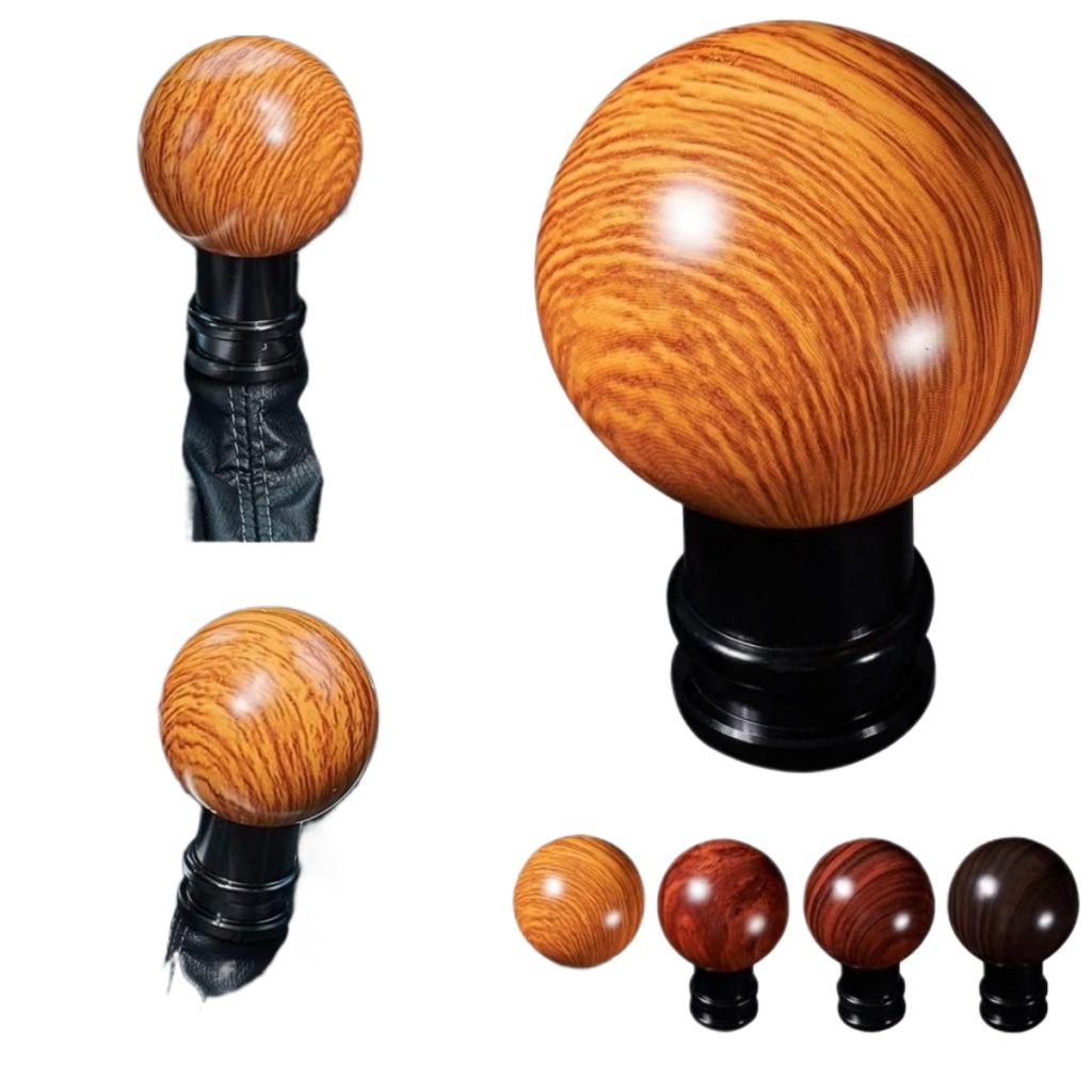 Wood Grain Car Gear Shift Knob Manual Stick Shifter Round Ball ...