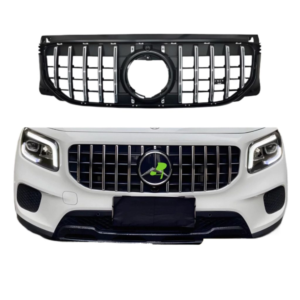 Front GT Style Grille (Honeycomb, Waterfall Design) for Mercedes-Benz ...