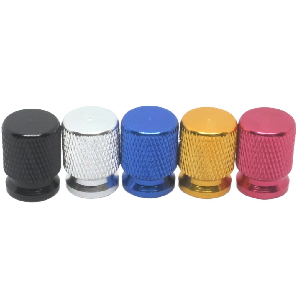 Aluminum Alloy Dustproof Valve Stem Caps (Cylindrical, Screw-on) for ...
