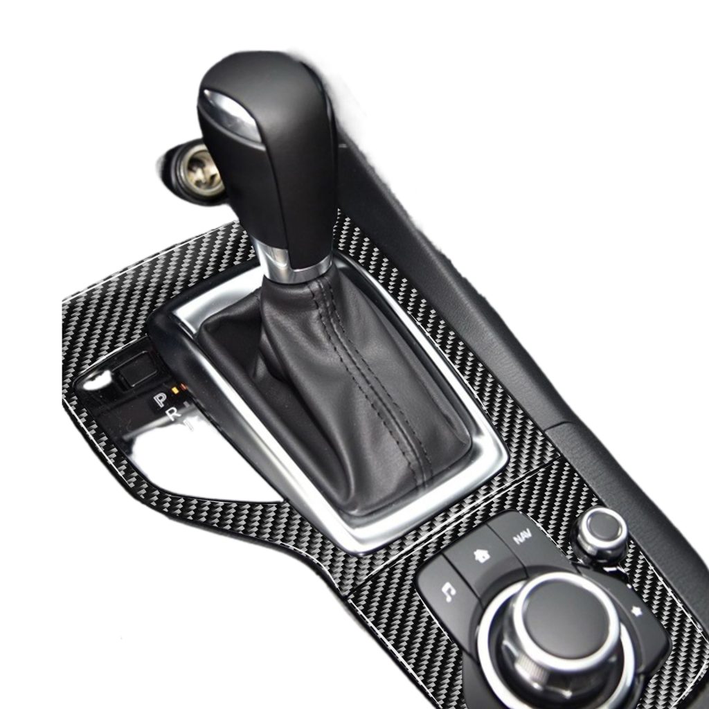 Carbon Fiber Gear Shift Panel Cover Multimedia Button Frame Trim for ...