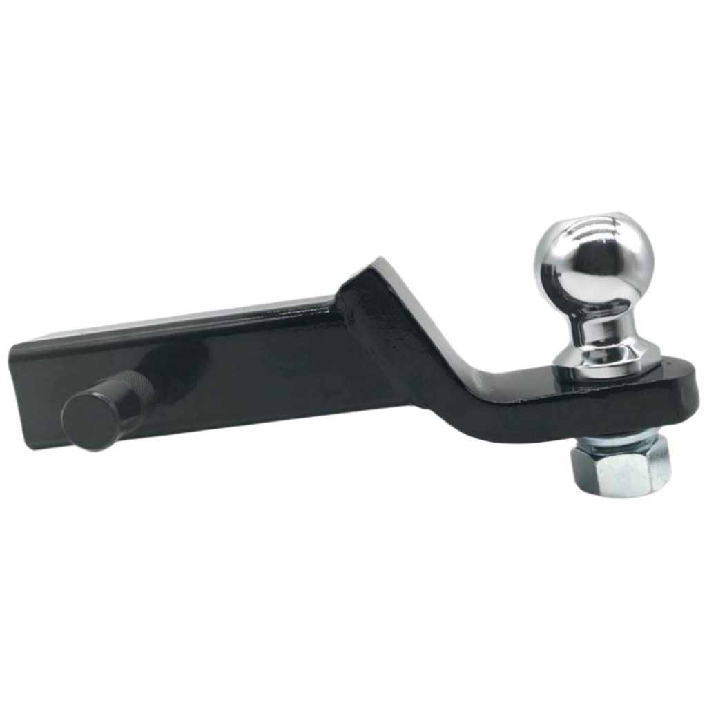 Black Welded Square Tube Trailer Hitch Receiver Ball Mount with Lock ...