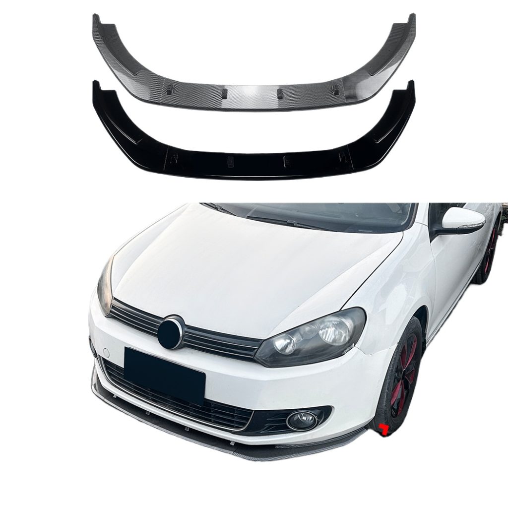 Front Bumper Lip Spoiler ABS Carbon Fiber Look for Volkswagen Golf MK6 ...