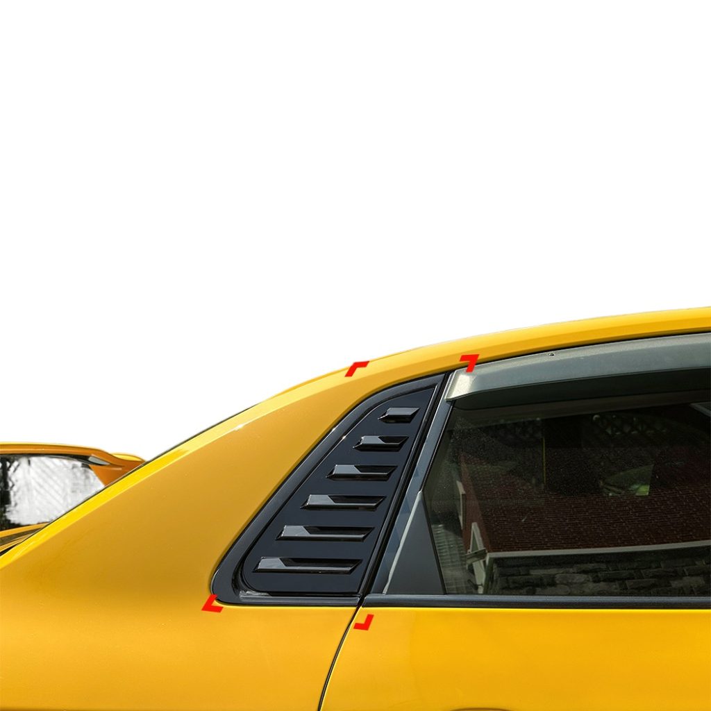 2pcs Carbon Fiber ABS Car Window Louvers Scoops Vent Cover for Subaru ...