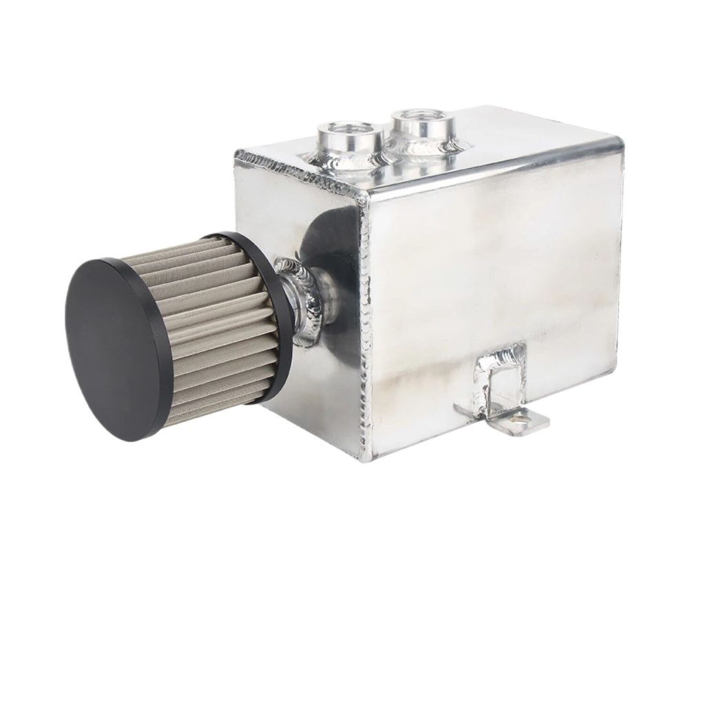 Universal Aluminum Baffled Oil Catch Can 2L (2 Port AN10, with Breather ...