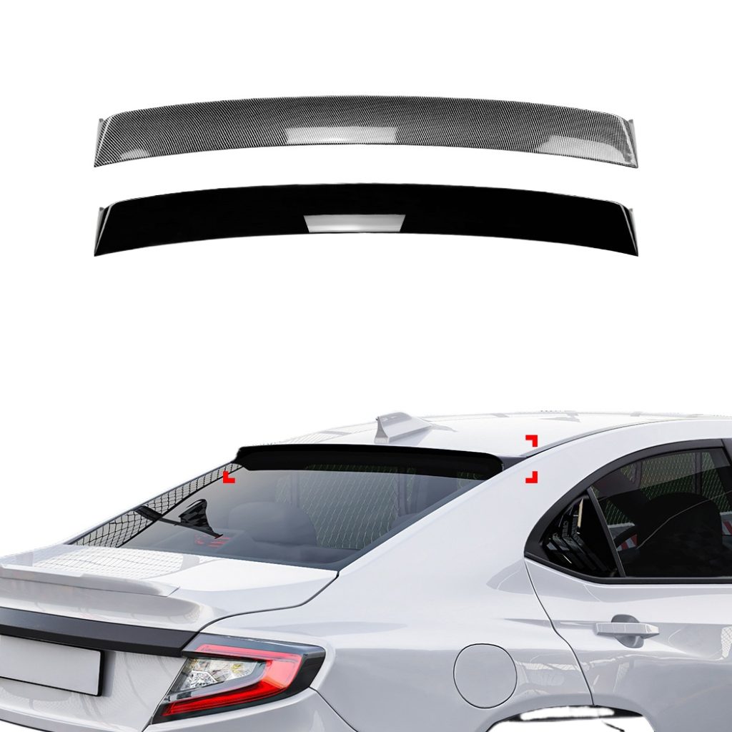 Piano Black Carbon Fiber Look Rear Top Wing Spoiler for Subaru WRX STI ...