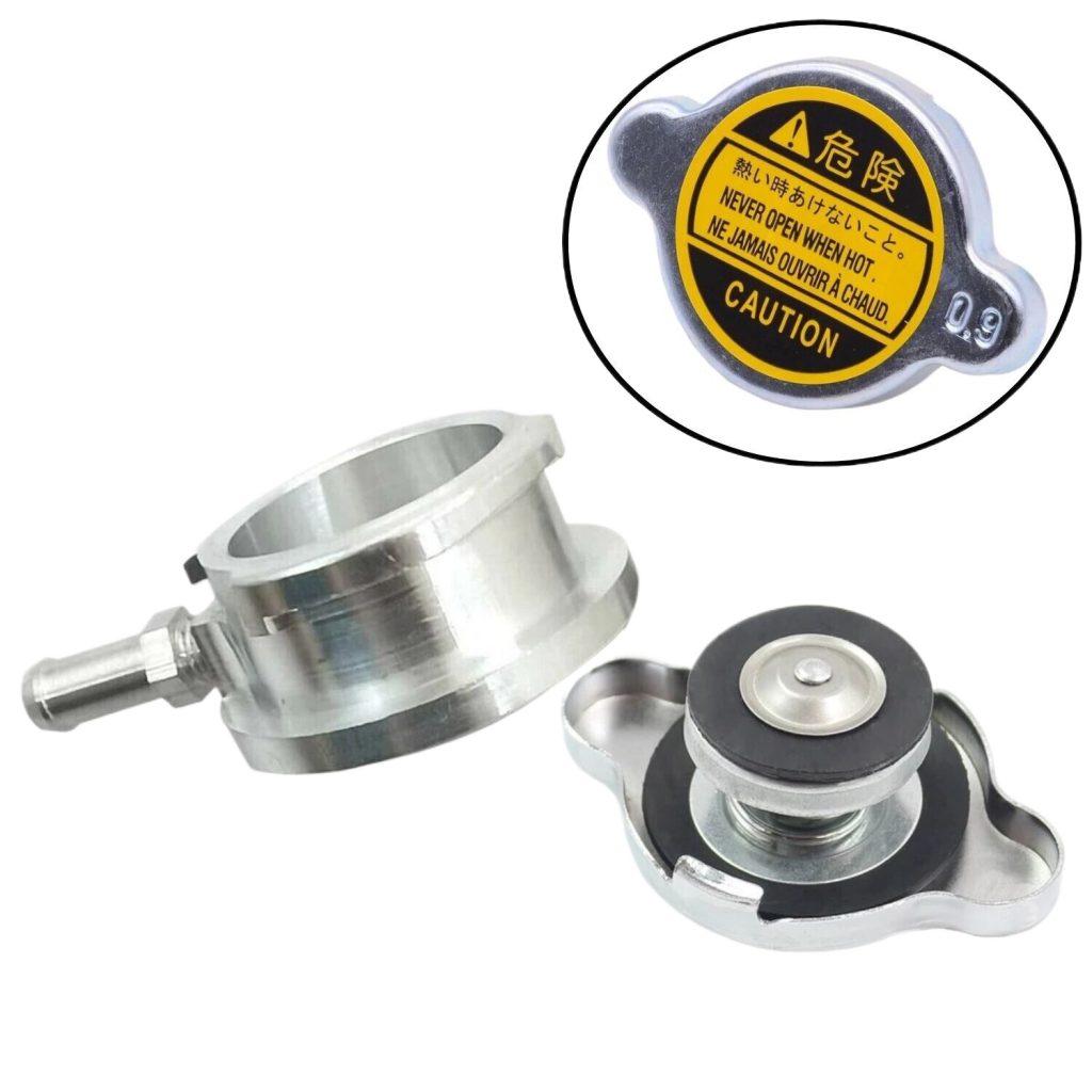 Aluminum Weld-On Radiator Filler Neck (1.25″ ID, 32mm) with 0.9Bar ...