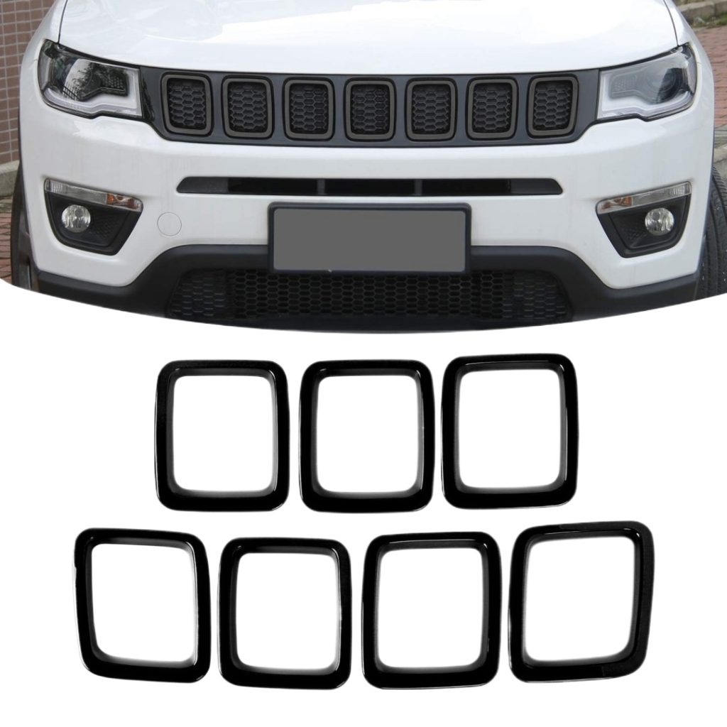 Front Bumper Grille Mesh Insert Cover Decor Trim for Jeep Compass (2017 ...