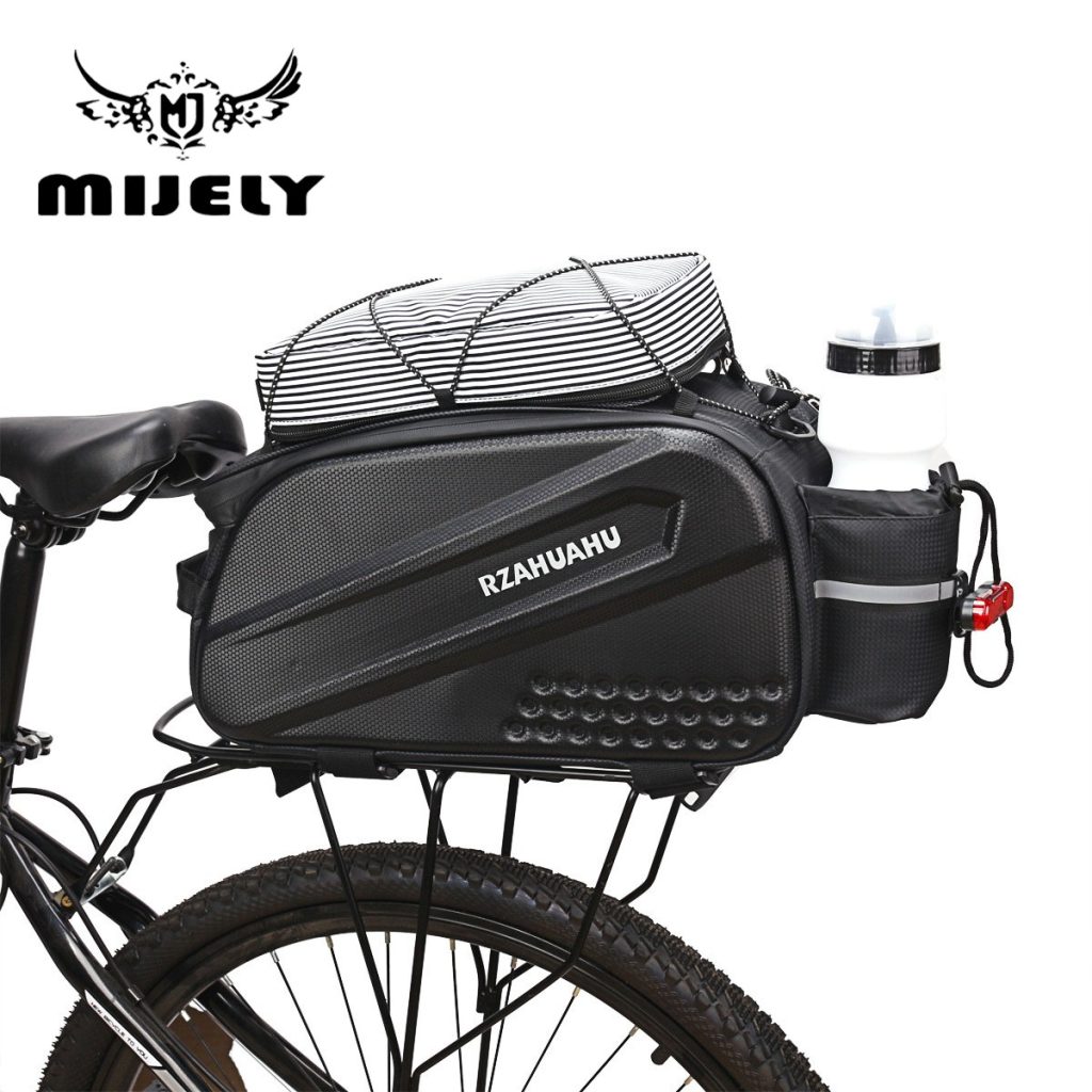 Hard Shell Bicycle Rear Rack Bag Mountain Bike Pannier Tail Bag Front ...